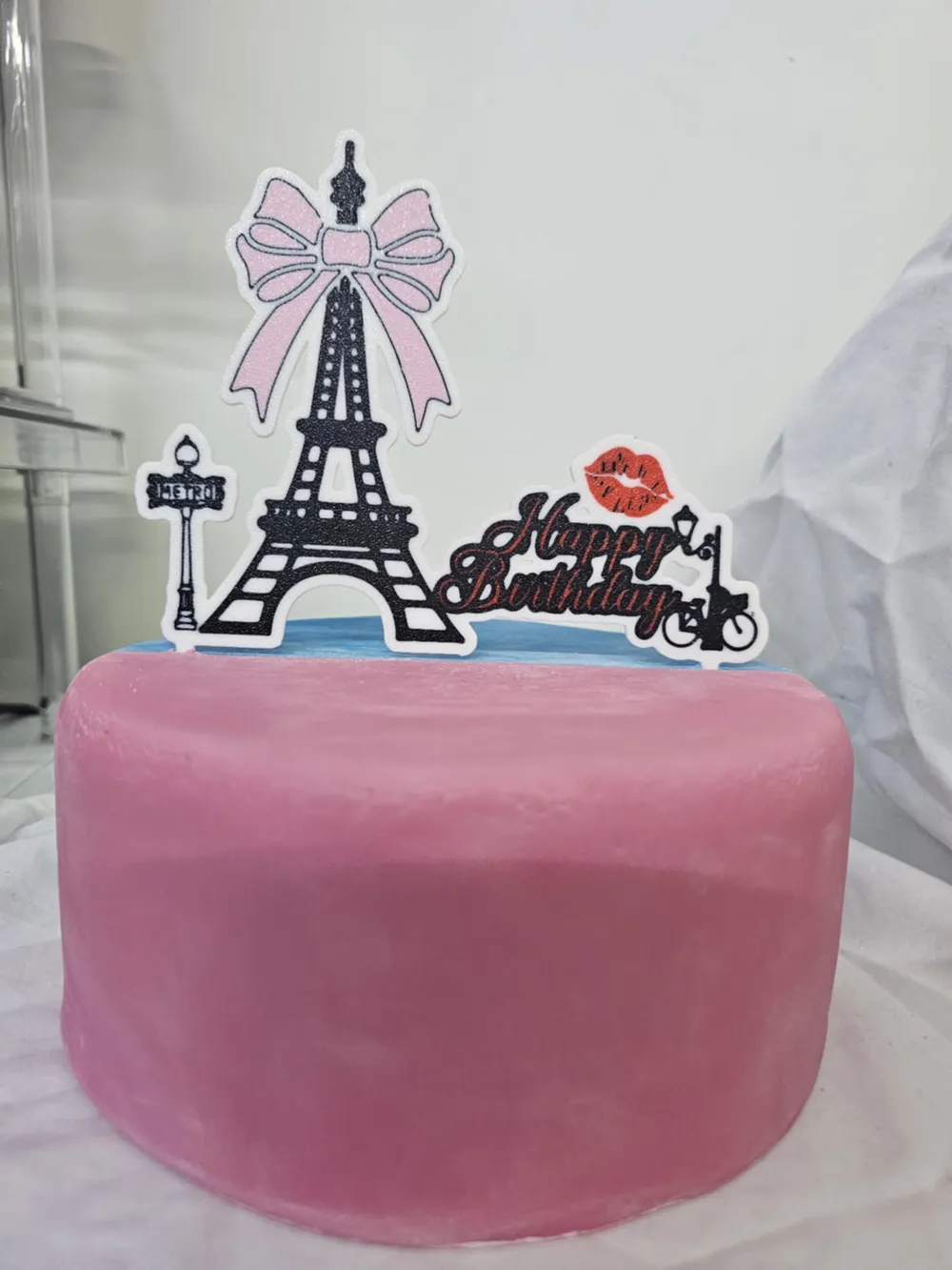 Paris Happy Birthday cake topper by 3dToppers MakerWorld: Download Free ...