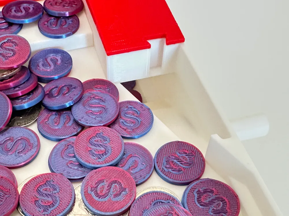 Mechanical Coin Pusher - V1 - Free 3D Print Model - MakerWorld