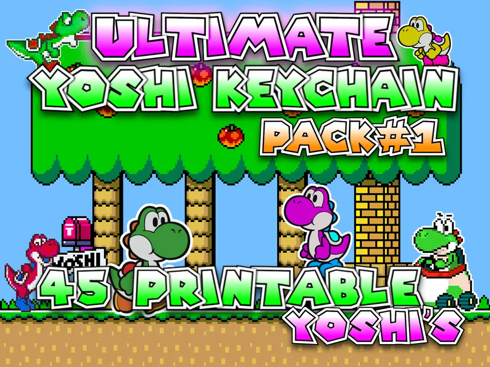 Ultimate Yoshi Keychain Pack#1 - Free 3D Print Model - MakerWorld