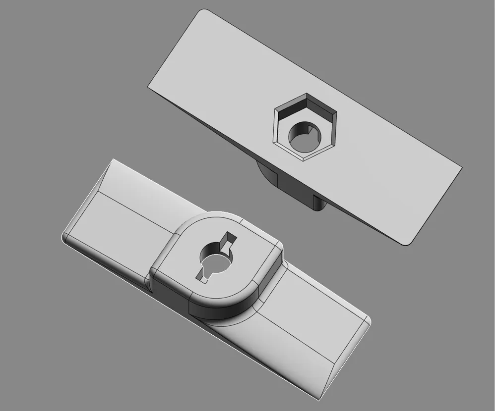 Twist-Lock Mounting Clip for Acoustic Wall Panel - Free 3D Print Model ...