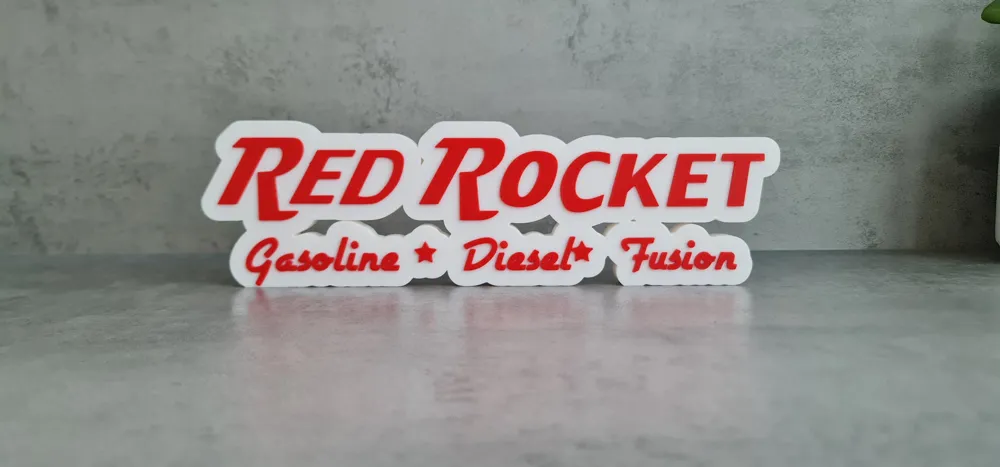 Red Rocket Logo / Sign Fallout - Free 3D Print Model - MakerWorld