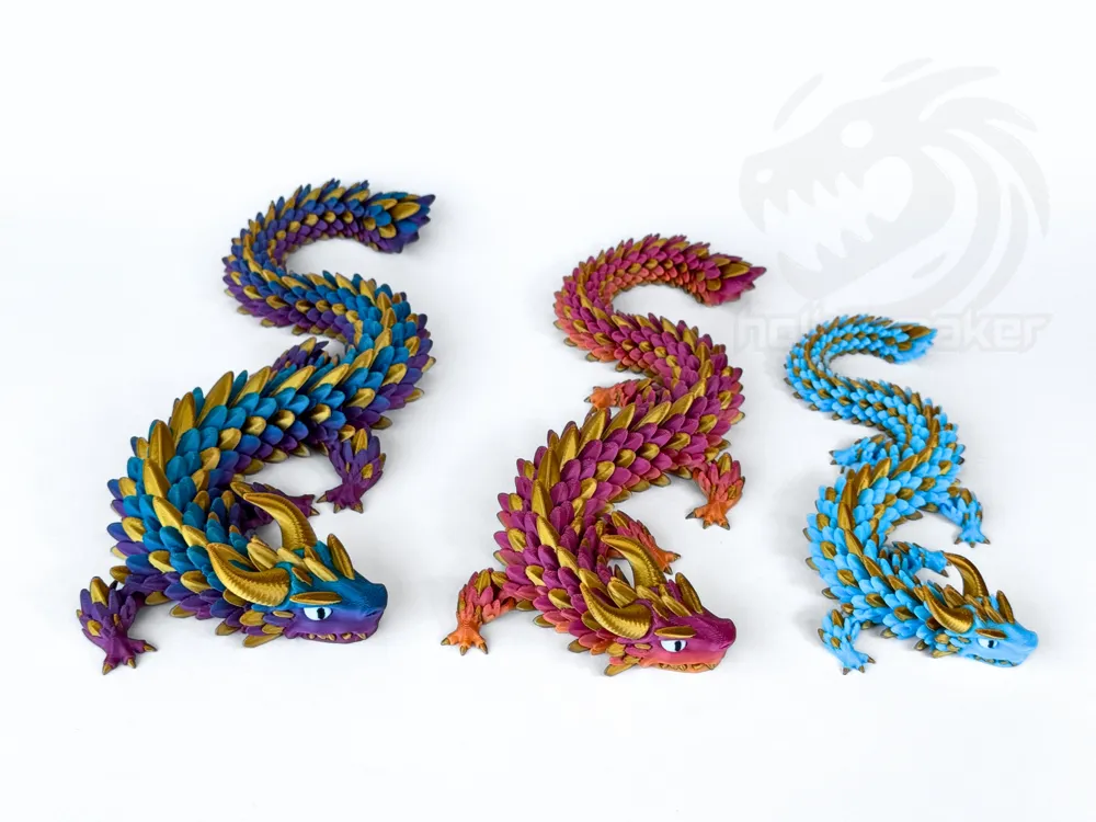 Zephyros - Articulated Dragon (Full-Size) - Free 3D Print Model ...