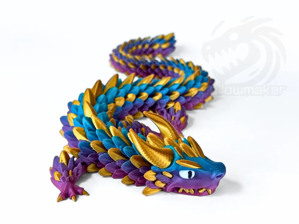 Zephyros - Articulated Dragon (Full-Size) - Free 3D Print Model ...