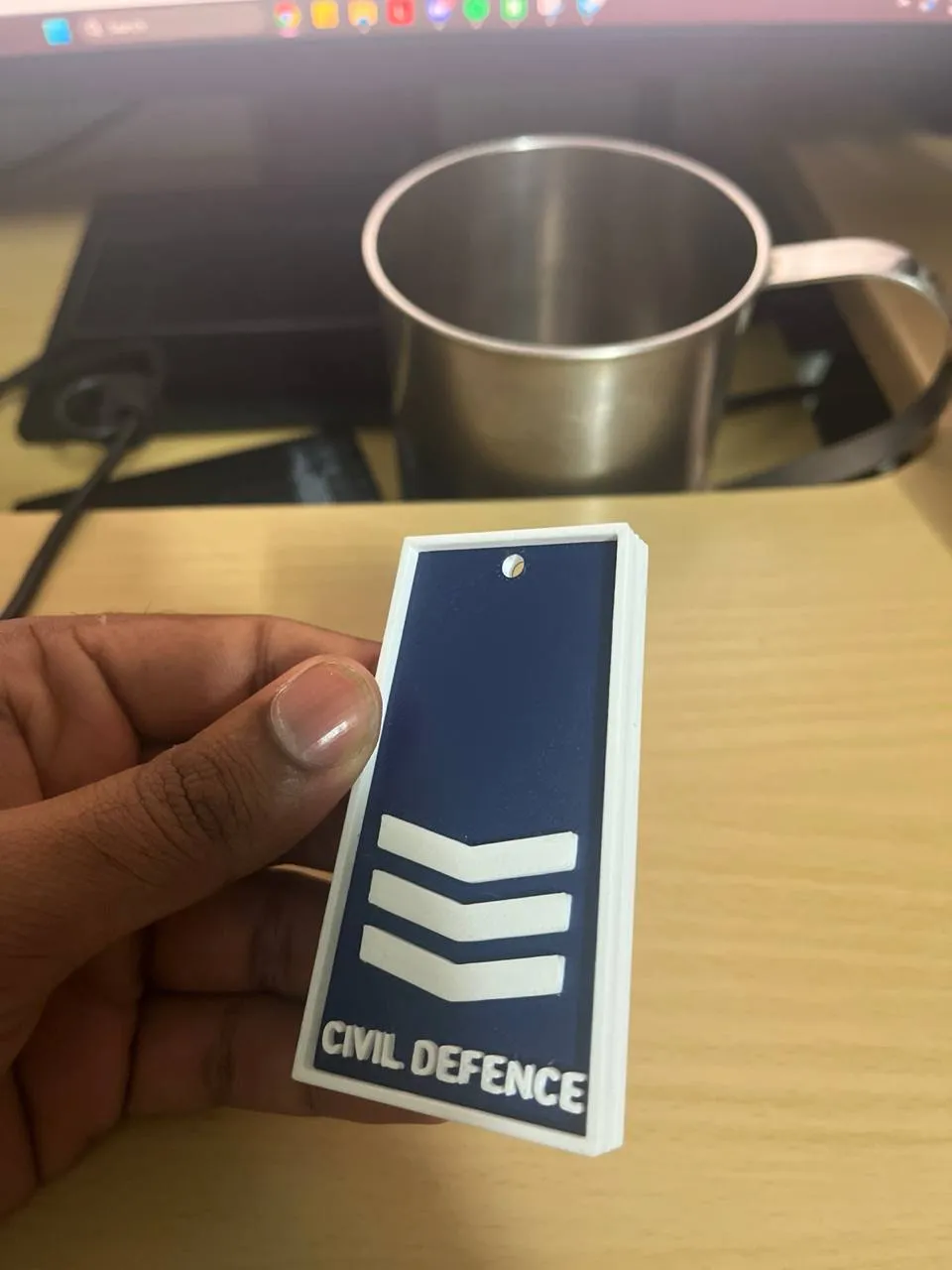 SCDF Sergent Rank Keychain - Free 3D Print Model - MakerWorld