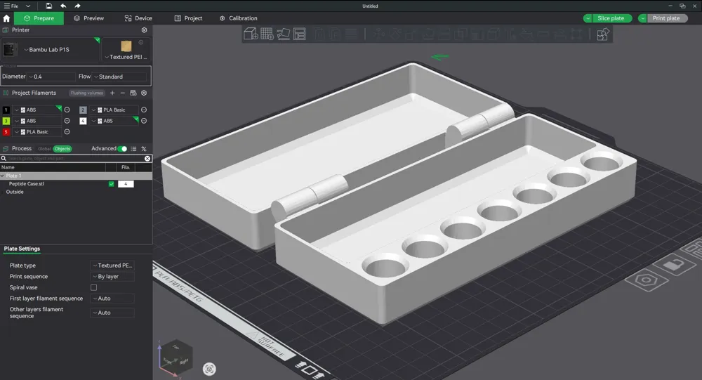 Peptide Case (Fits vials with caps) Remixed by CRowe MakerWorld ...