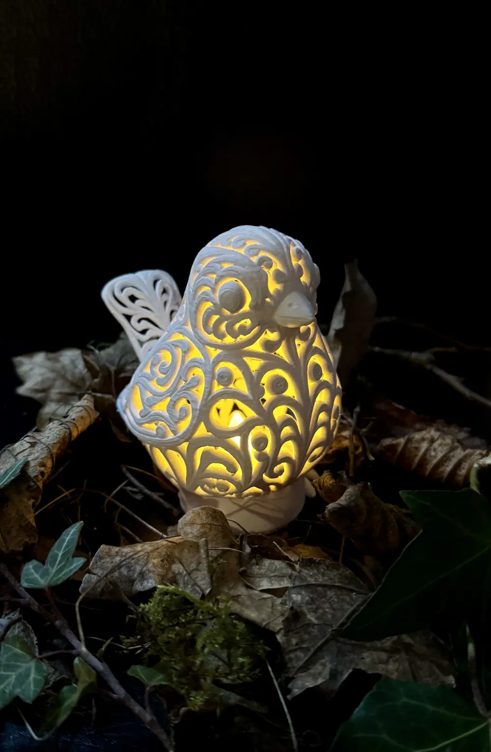 Bird in Ornament Style for LED Tealight - Free 3D Print Model - MakerWorld