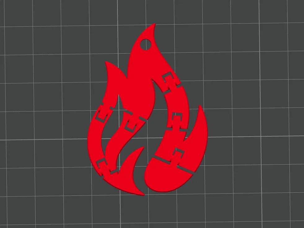 Articulated Live Flame Keychain - Free 3D Print Model - MakerWorld