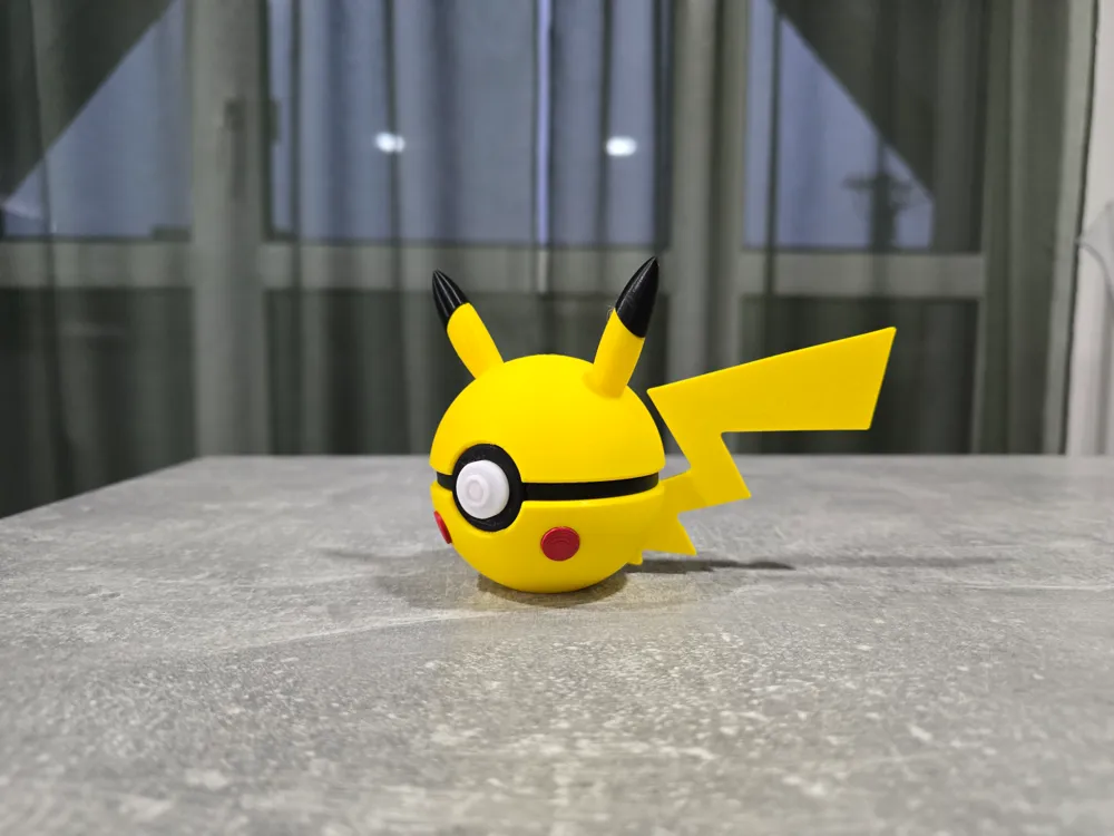 #0025 Pikachu Pokebola - Multipartes AMS / sem AMS - Modelo gratuito ...