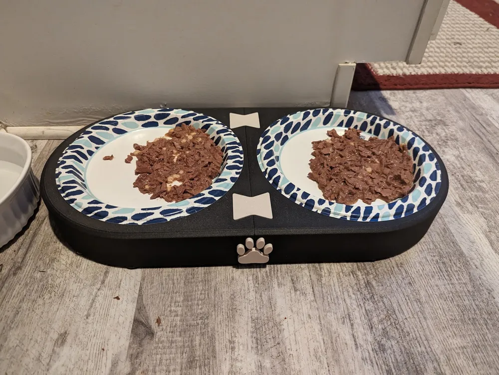 Paper Plate Pet Bowl and Riser by Dream Print 3D MakerWorld: Download ...