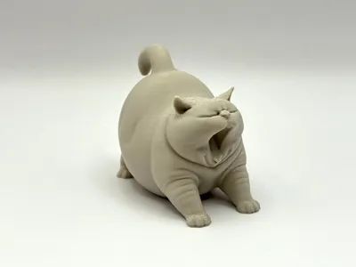 Yawning Chonk Cat by Stigern MakerWorld: Download Free 3D Models