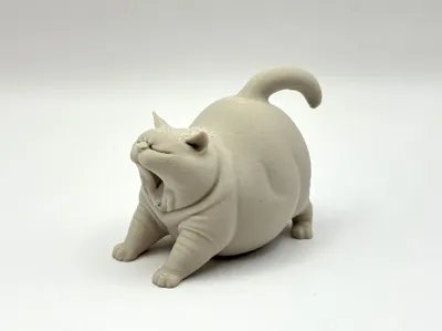 Yawning Chonk Cat by Stigern MakerWorld: Download Free 3D Models