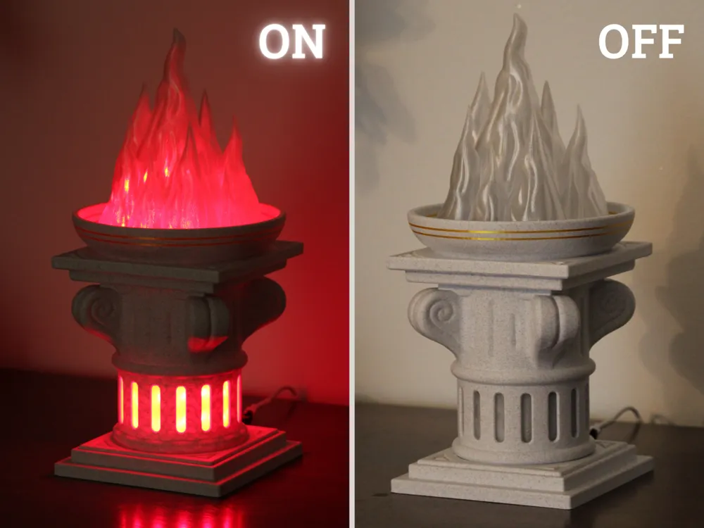 Greek Torch Lamp - Free 3D Print Model - MakerWorld