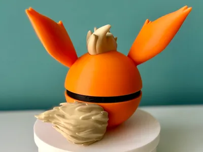 Flareon Ball - Pokemon - Pokeball Functional by Torikami MakerWorld ...