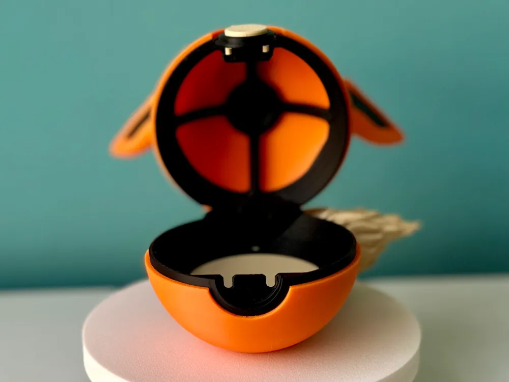 Flareon Ball - Pokemon - Pokeball Functional - Free 3D Print Model ...