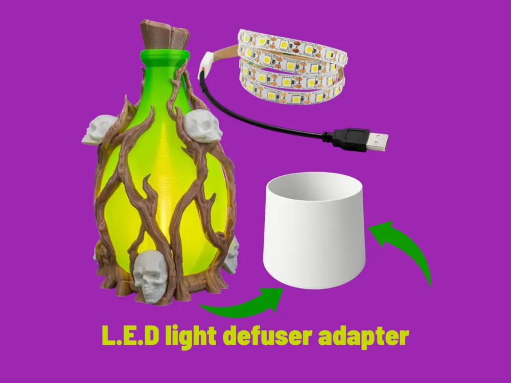 STLflix Deadly Sip Lamp light defuser 4 LED lights - Free 3D Print ...