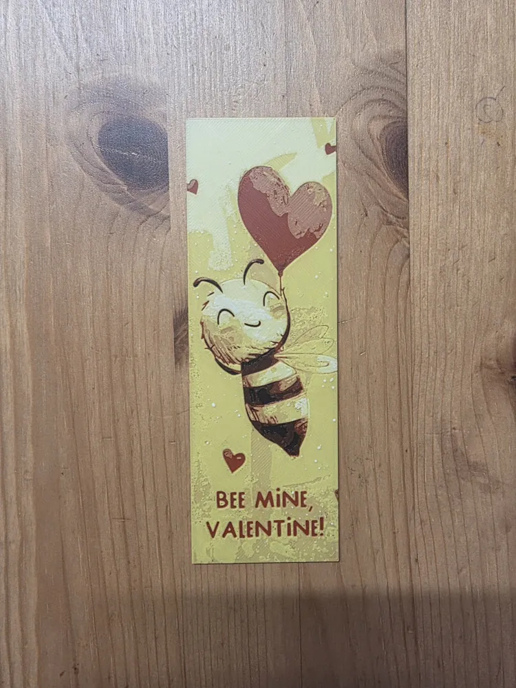 Bee My Valentine Bookmark - Free 3D Print Model - MakerWorld