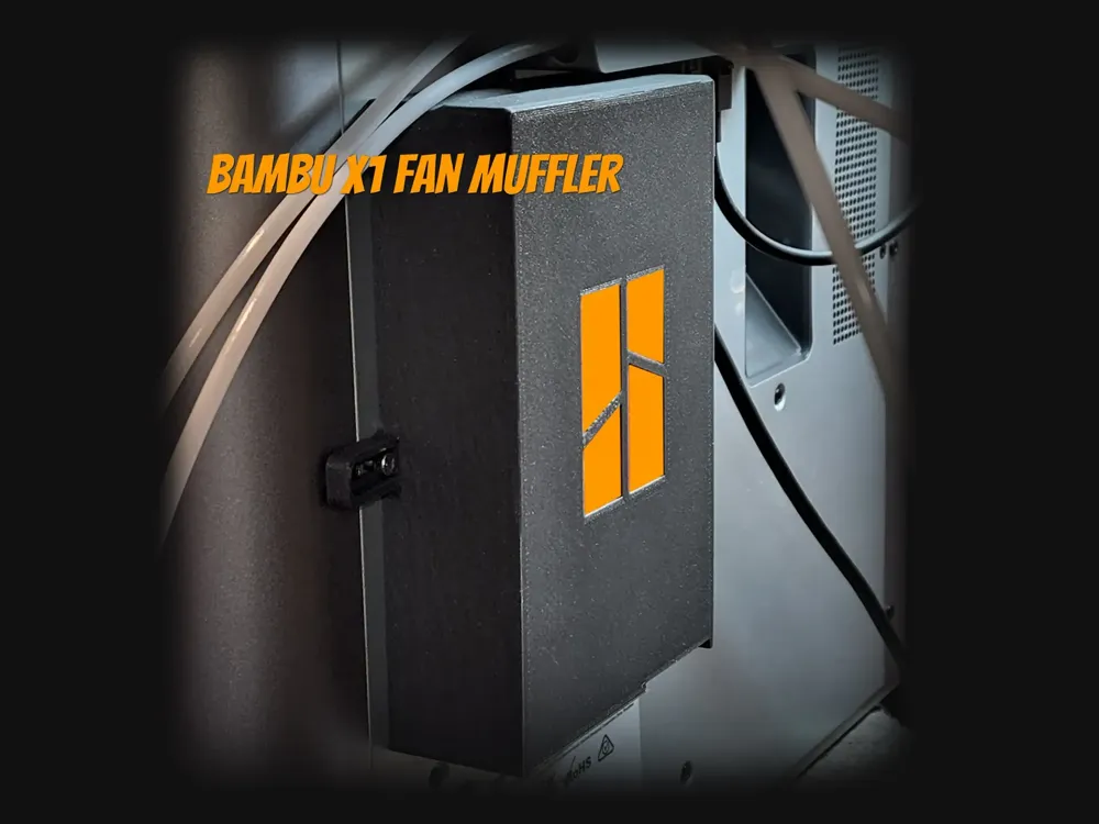 Bambu X1C + P1S Exhaust Muffler / Fan Silencer - Free 3D Print Model ...