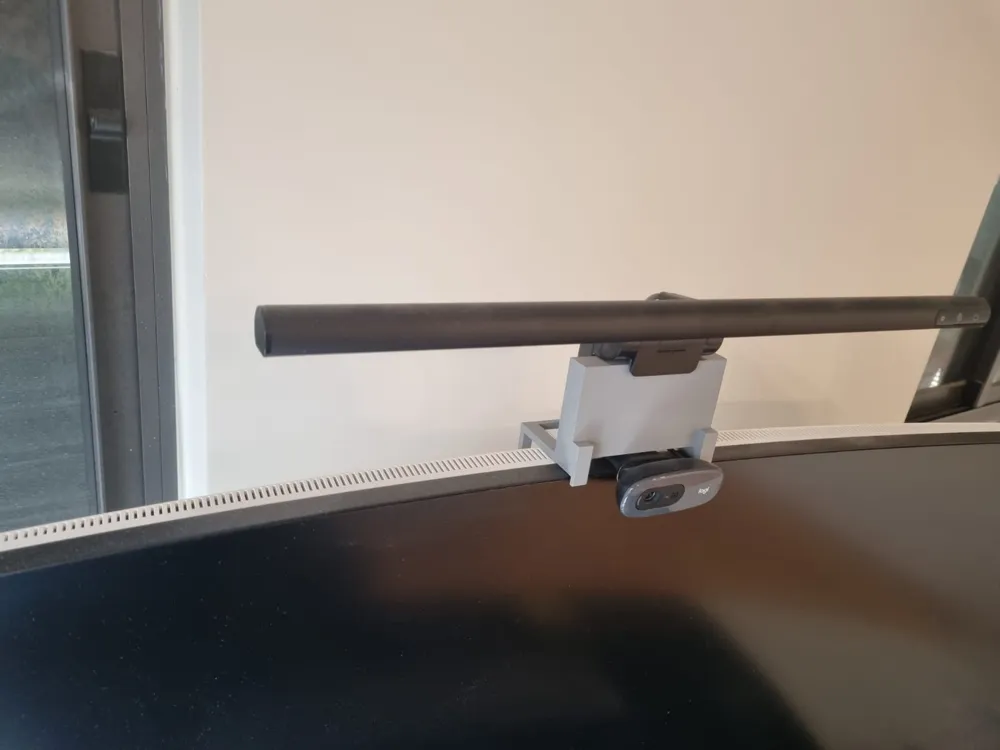 Baseus light bar adapter for curved monitors - Free 3D Print Model ...