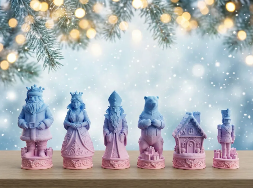 Christmas Chess Set - Free 3D Print Model - MakerWorld