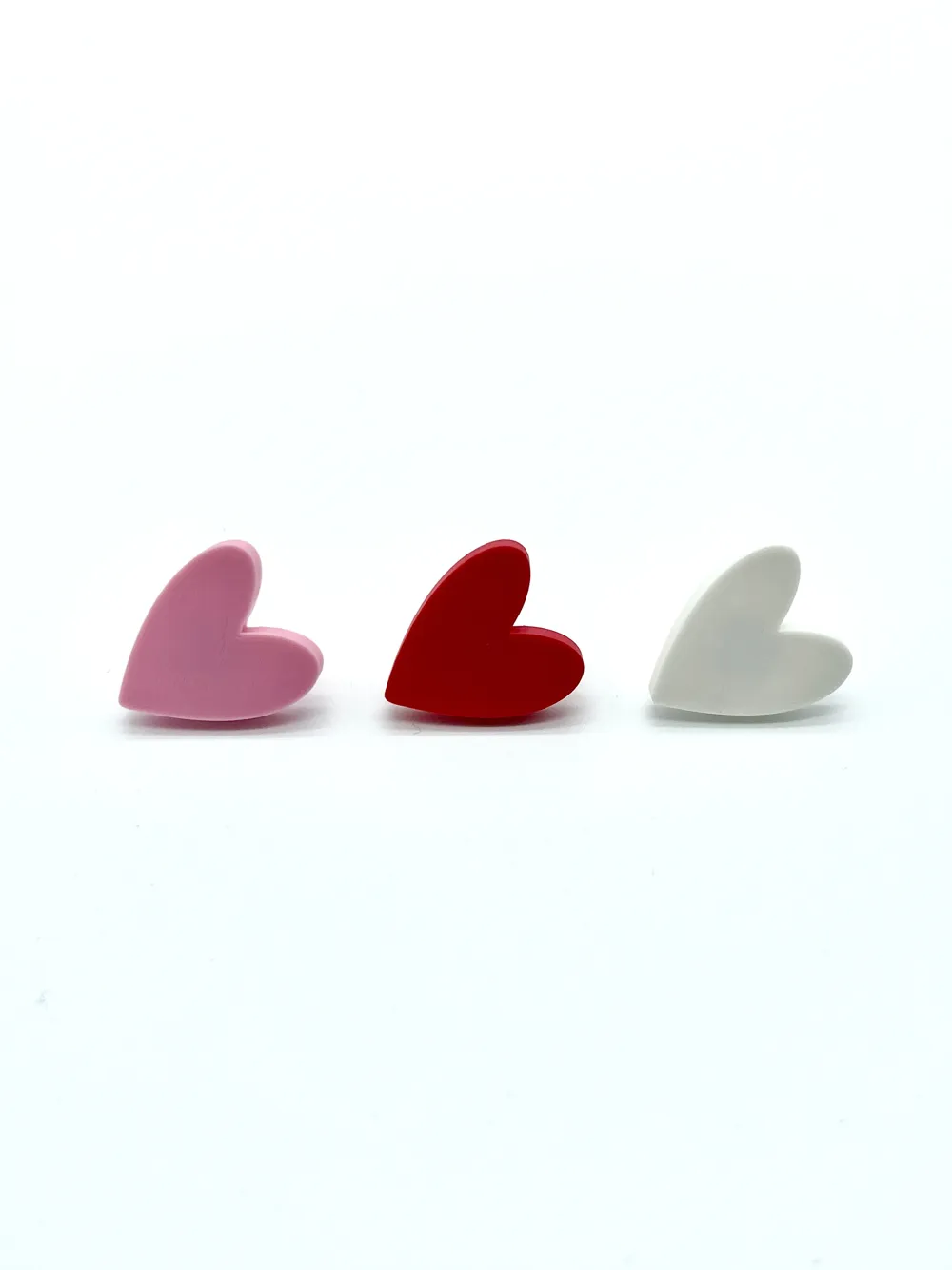 Valentines Day Heart Earring Studs - Free 3D Print Model - MakerWorld