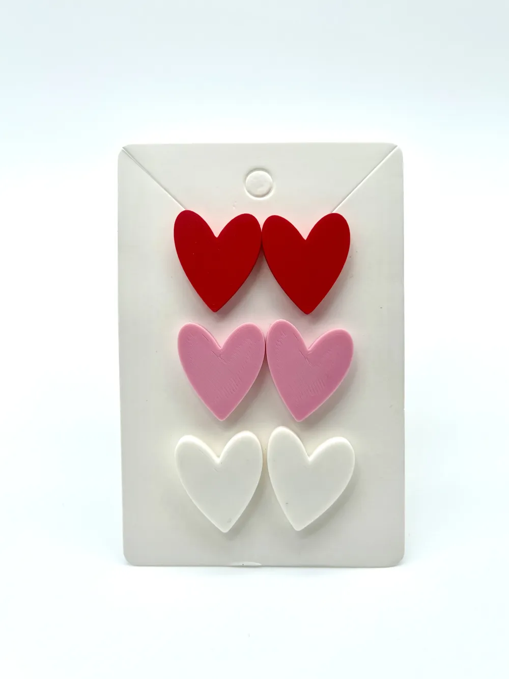 Valentines Day Heart Earring Studs - Free 3D Print Model - MakerWorld