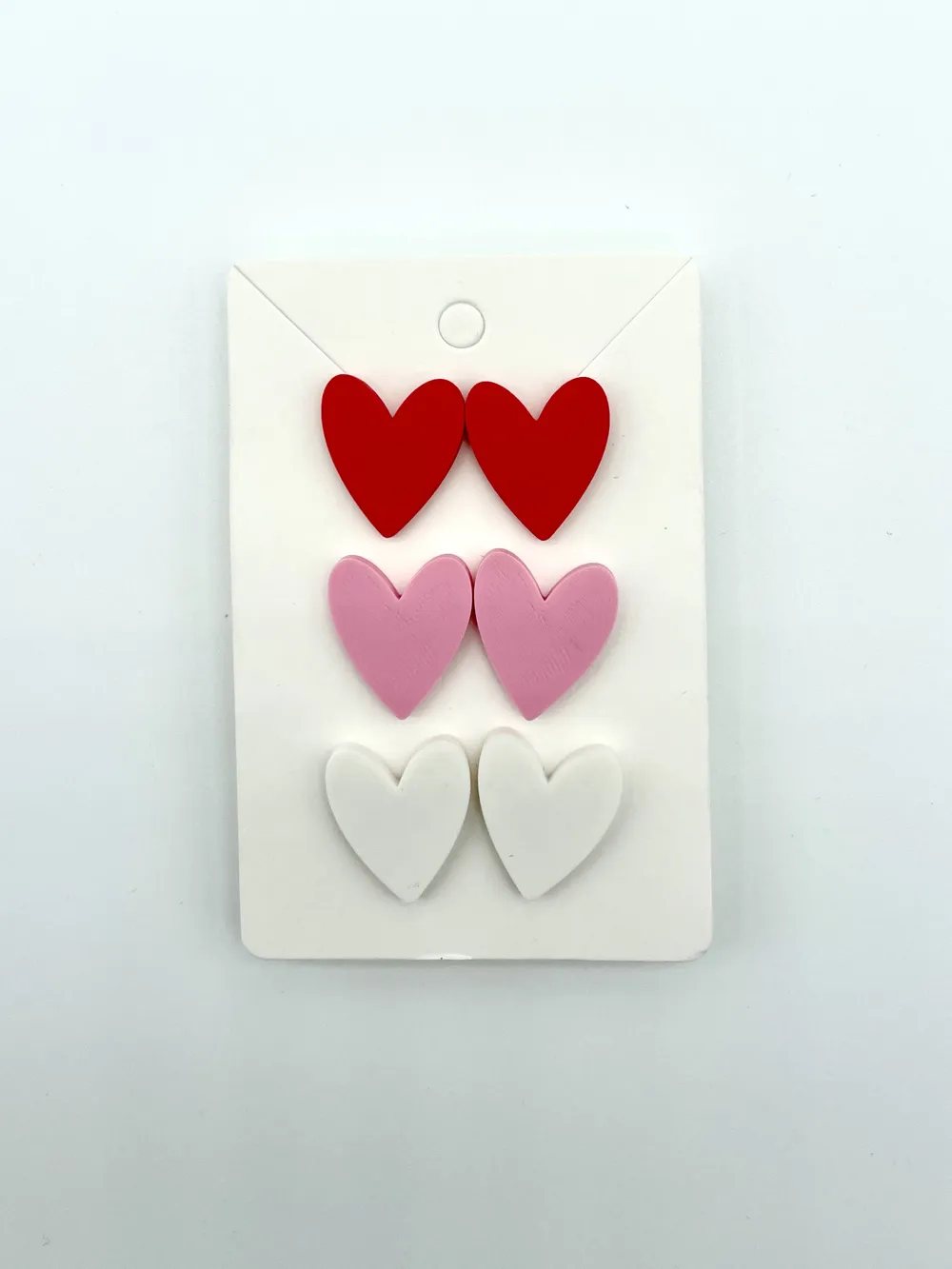 Valentines Day Heart Earring Studs - Free 3D Print Model - MakerWorld