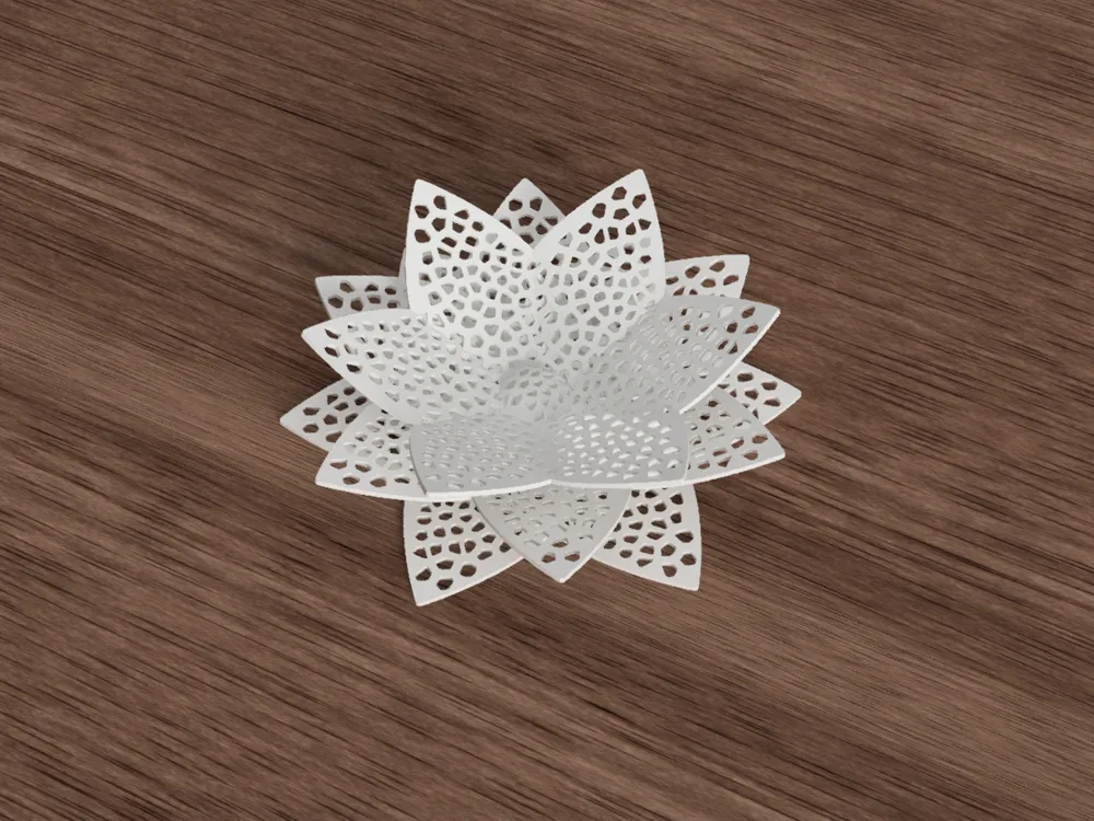 Voronoi flower by Lars - MakerWorld