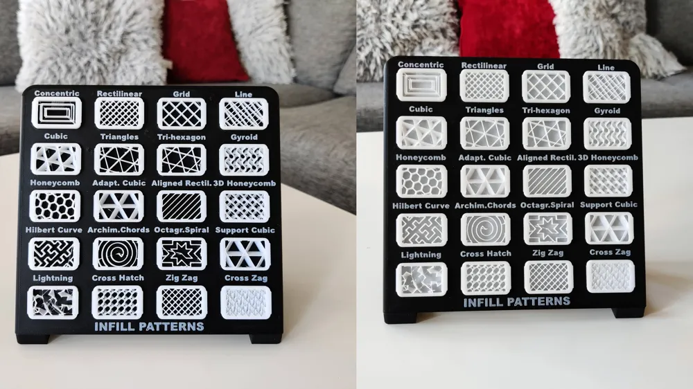 Infill pattern display - Free 3D Print Model - MakerWorld