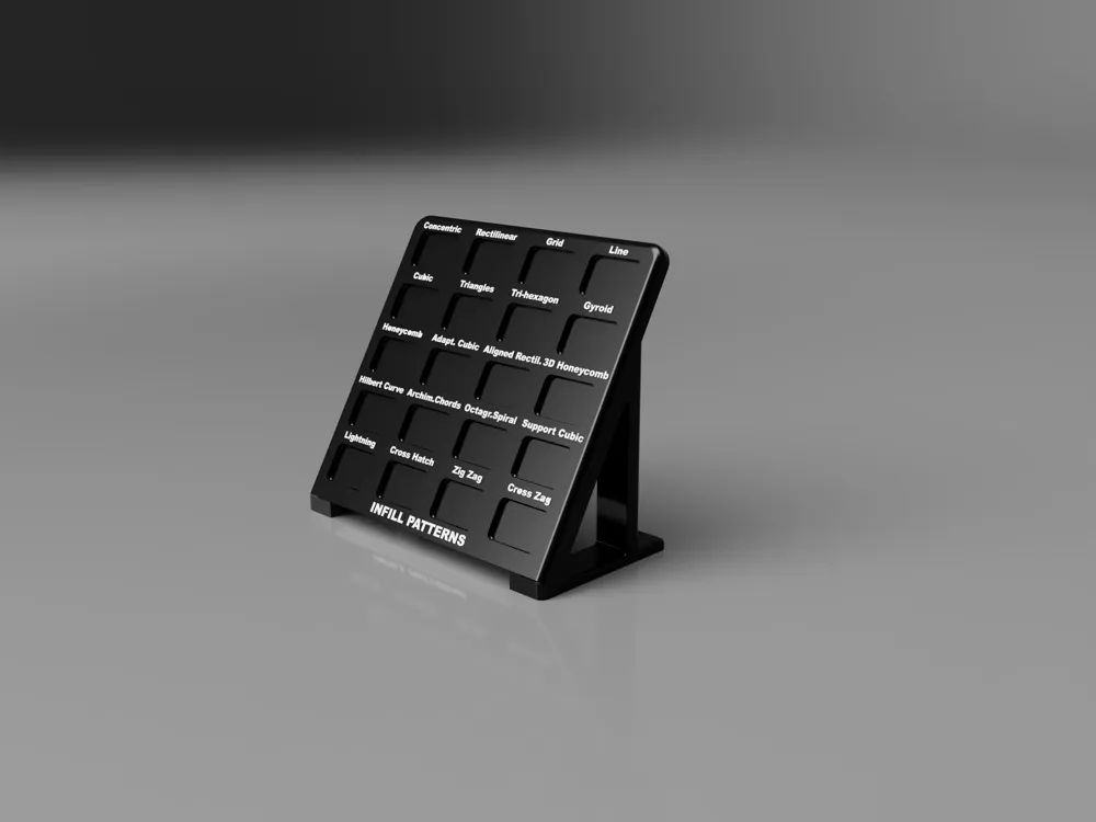 Infill pattern display - Free 3D Print Model - MakerWorld