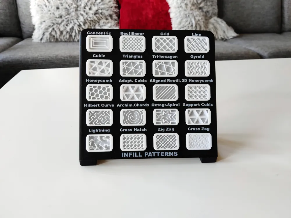 Infill pattern display - Free 3D Print Model - MakerWorld