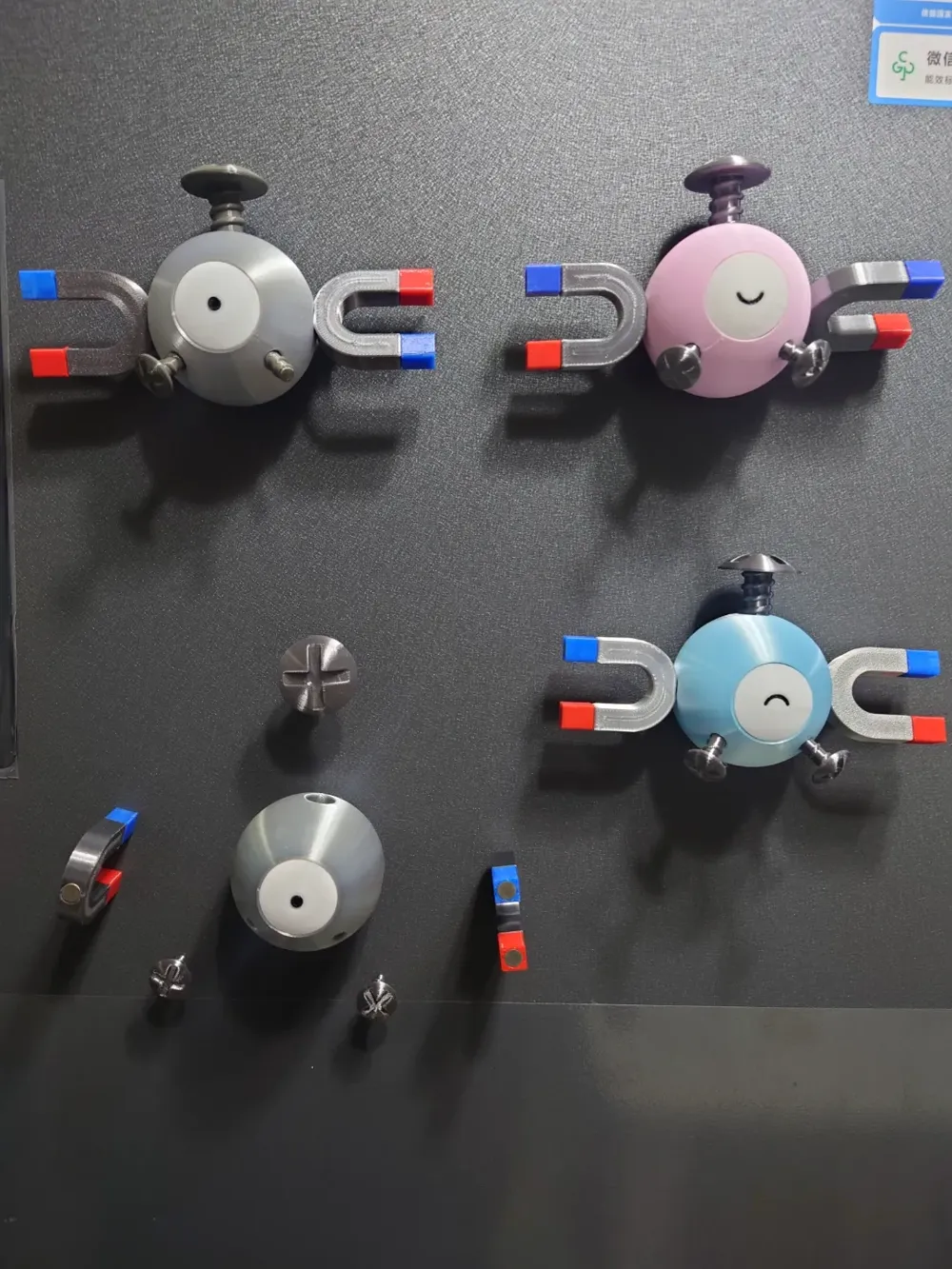 Pokémon Magnemite Fridge Magnet (Fully Magnetic Parts Version) with ...