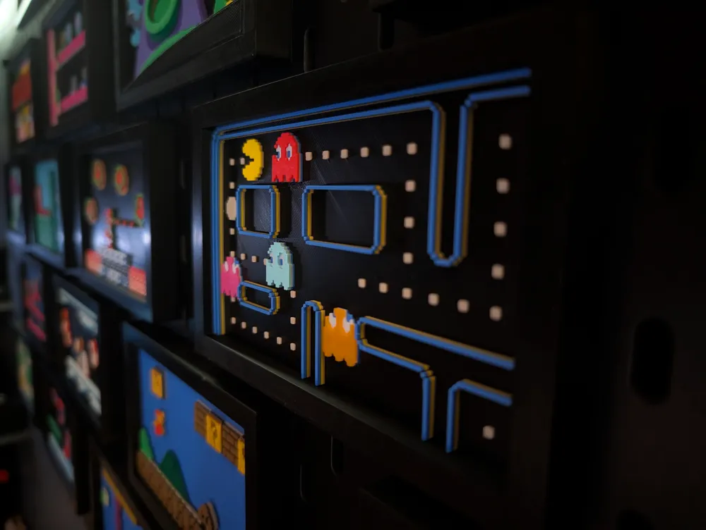 Pac-Man Wall Art - Free 3D Print Model - MakerWorld
