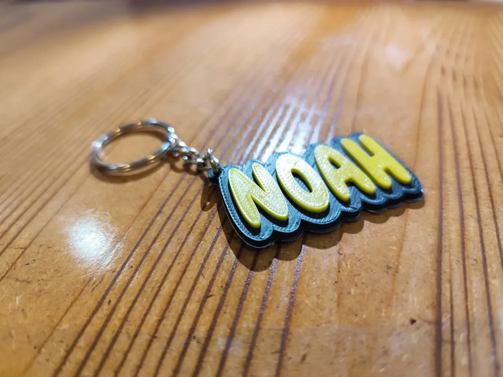 NOAH (CUSTOM NAME KEYCHAIN) by BRAVO_ALII MakerWorld: Download Free 3D ...