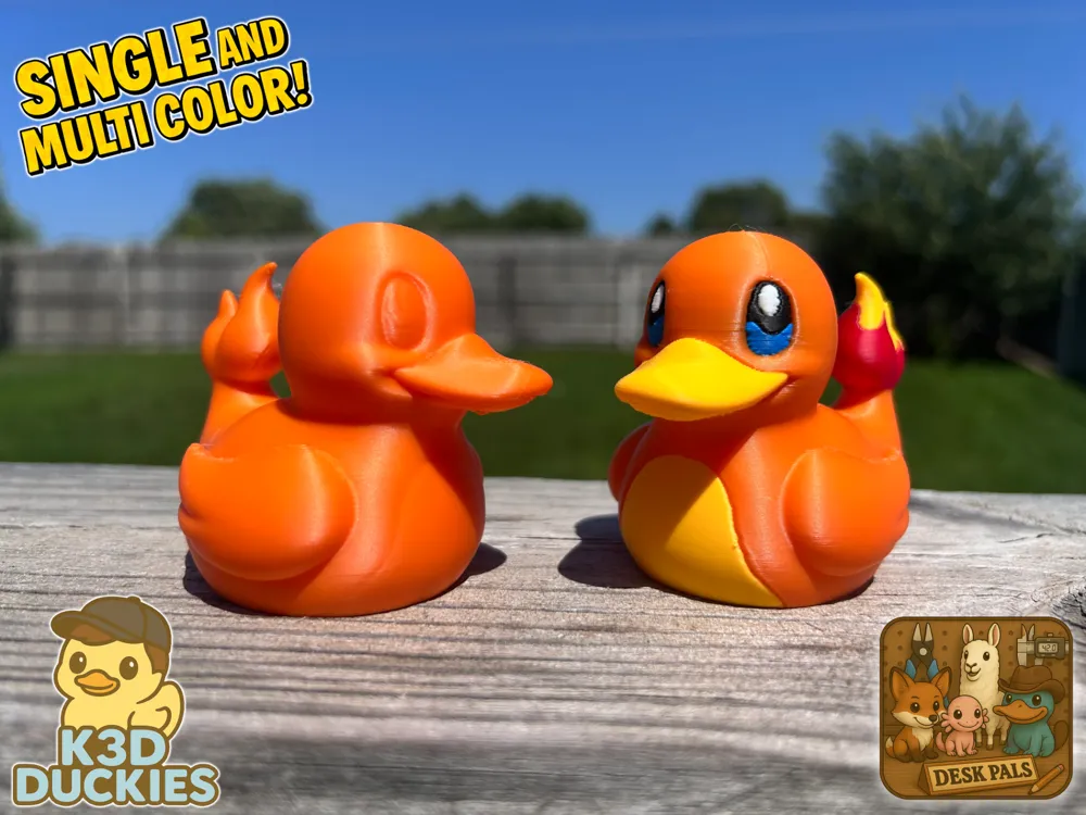Charmander Rubber Duck - Free 3D Print Model - MakerWorld