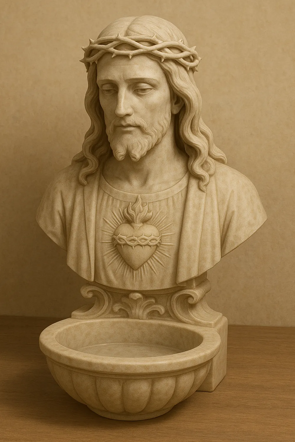 Jesus holy water font - Free 3D Print Model - MakerWorld