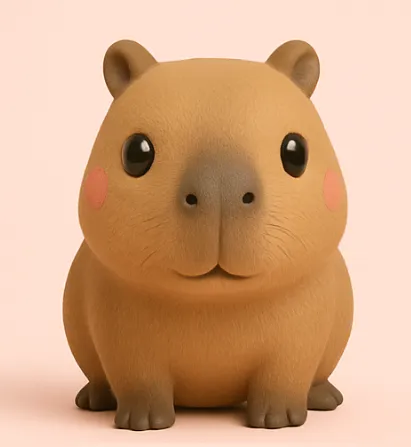 Cute Mini Capybara + Keychain - MultiColor - Free 3D Print Model ...