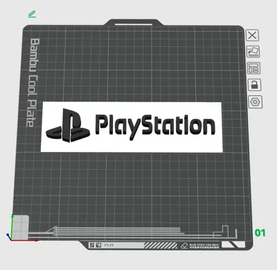 PS5 PlayStation Logo Sign Rectangle by 3dprintdesign - MakerWorld