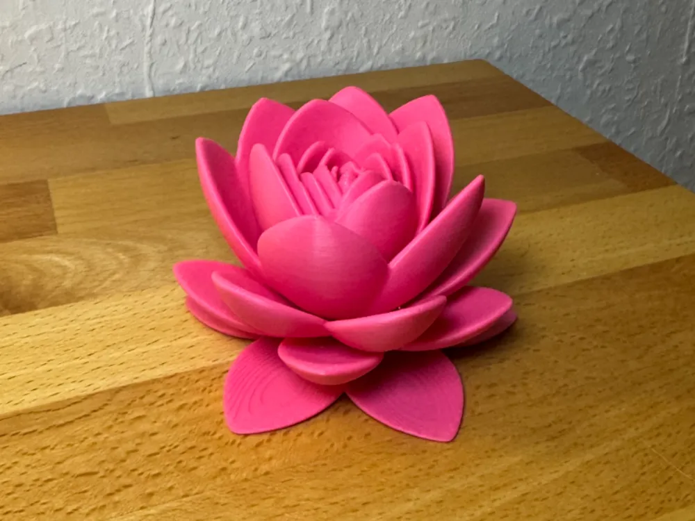 Flor de loto - Sin soporte - Modelo de impresión 3D gratuito - MakerWorld