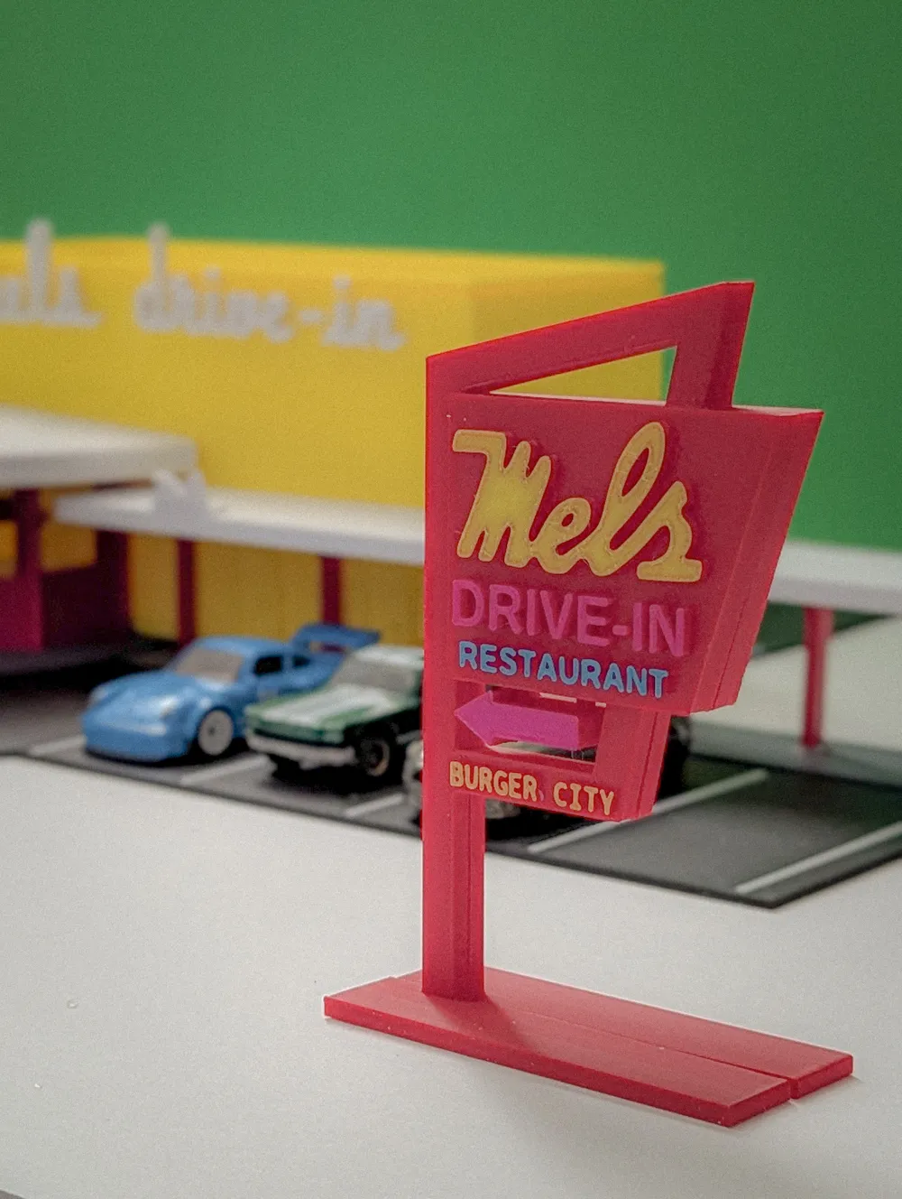 Mel's Drive-In Model Set - 1:64 Scale Diorama - Free 3D Print Model ...