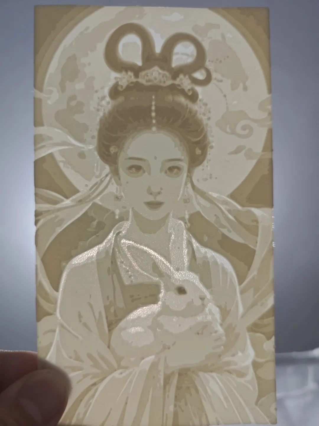 Chang'e and Jade Rabbit Lithophane by kkcc - MakerWorld