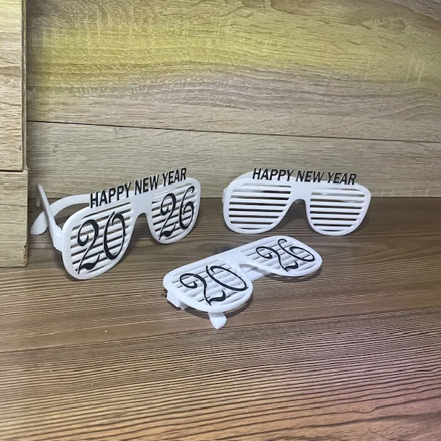2026 Party Glasses Happy New Year / 3x Models - Free 3D Print Model ...