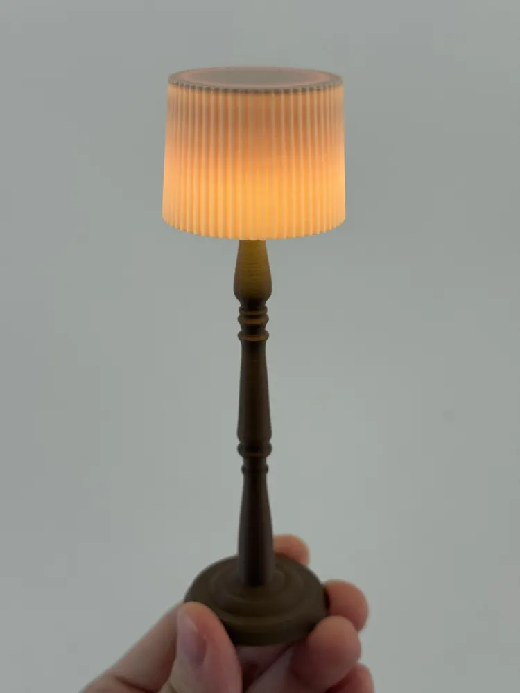 Miniature Floor Lamp with KC020 RGB LED Tealight - Free 3D Print Model ...