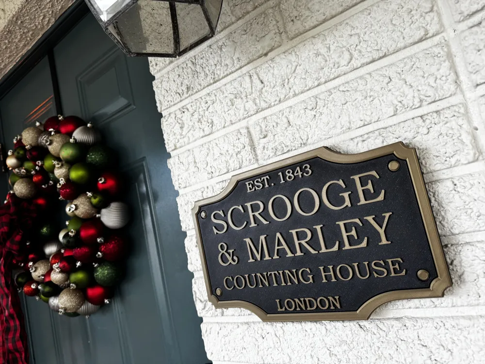 Scrooge and Marley Sign - A Christmas Carol - Free 3D Print Model ...