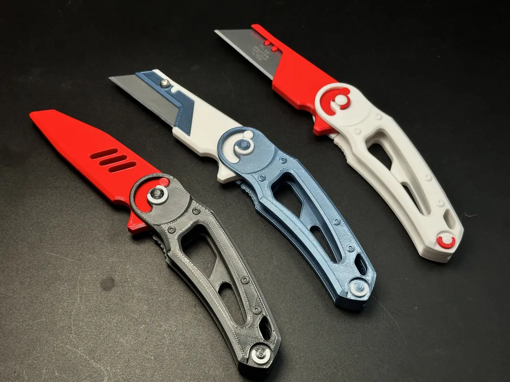 Framelock Utility Folding Knife by Trent Studio MakerWorld: Download Free 3D Models