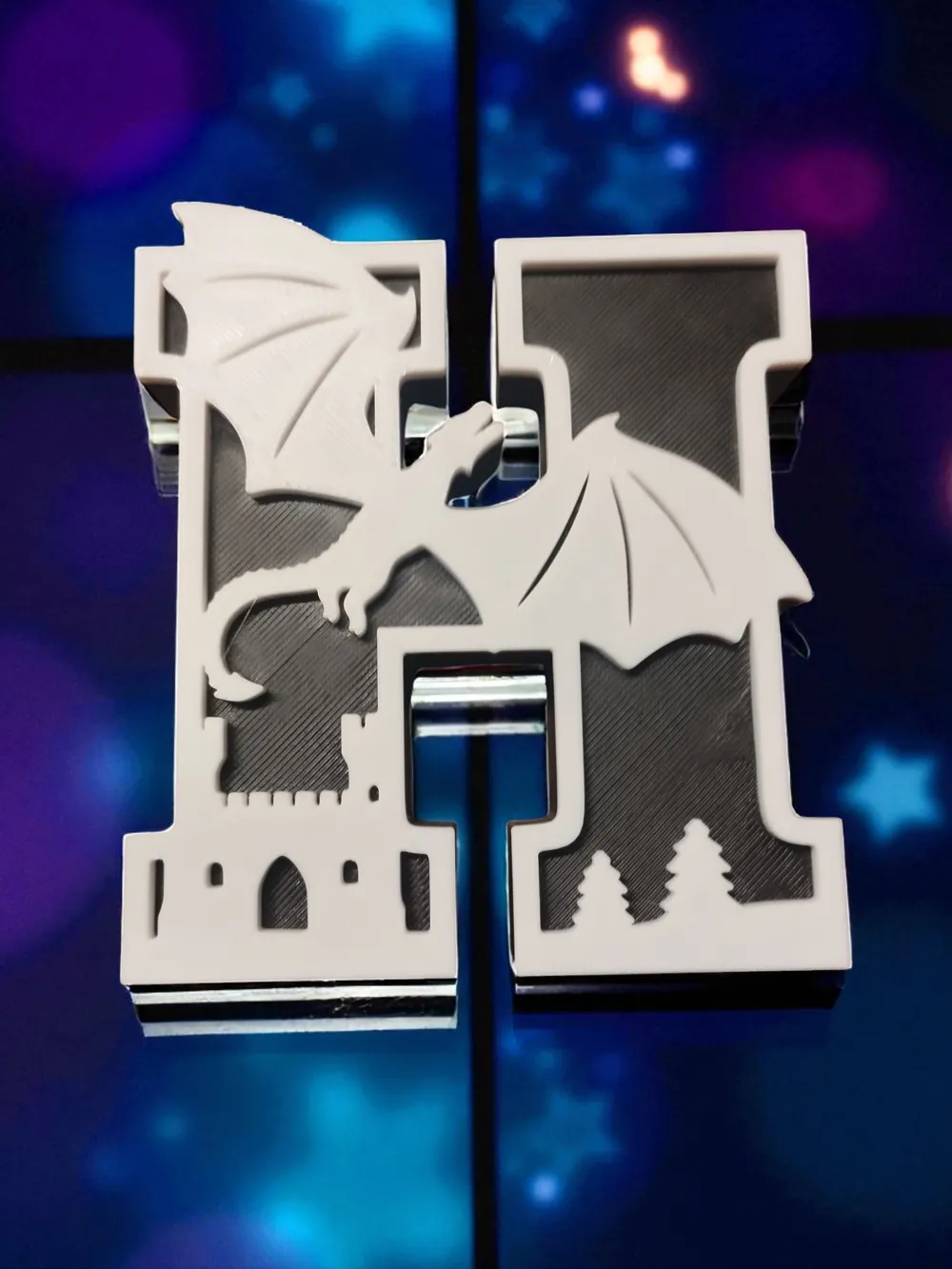 Letters to stand with dragon motifs by marcel.c1901 MakerWorld: Download Free 3D Models