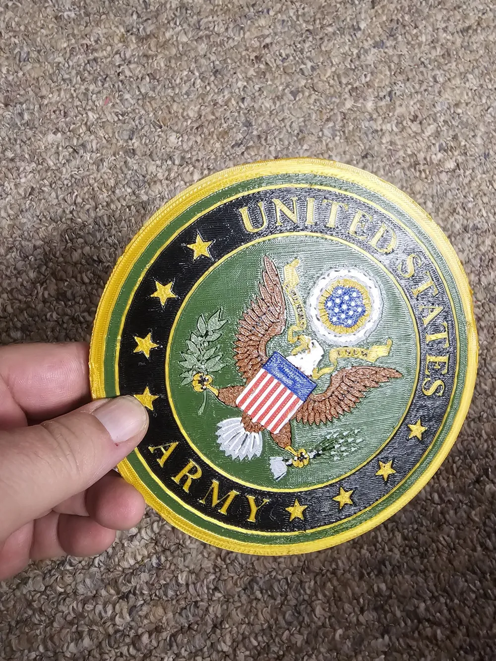 US Army Coaster or Logo - Free 3D Print Model - MakerWorld