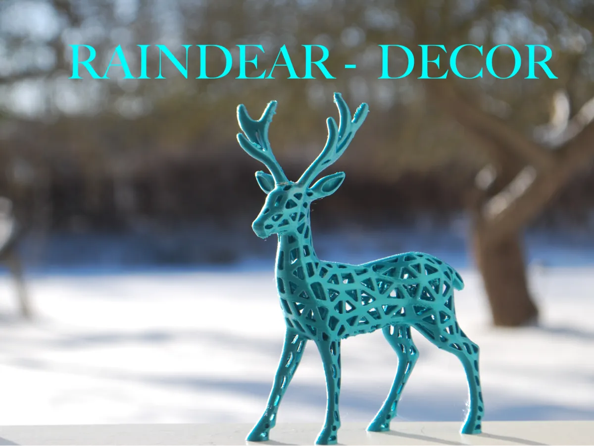 Rain dear desk decor - Free 3D Print Model - MakerWorld