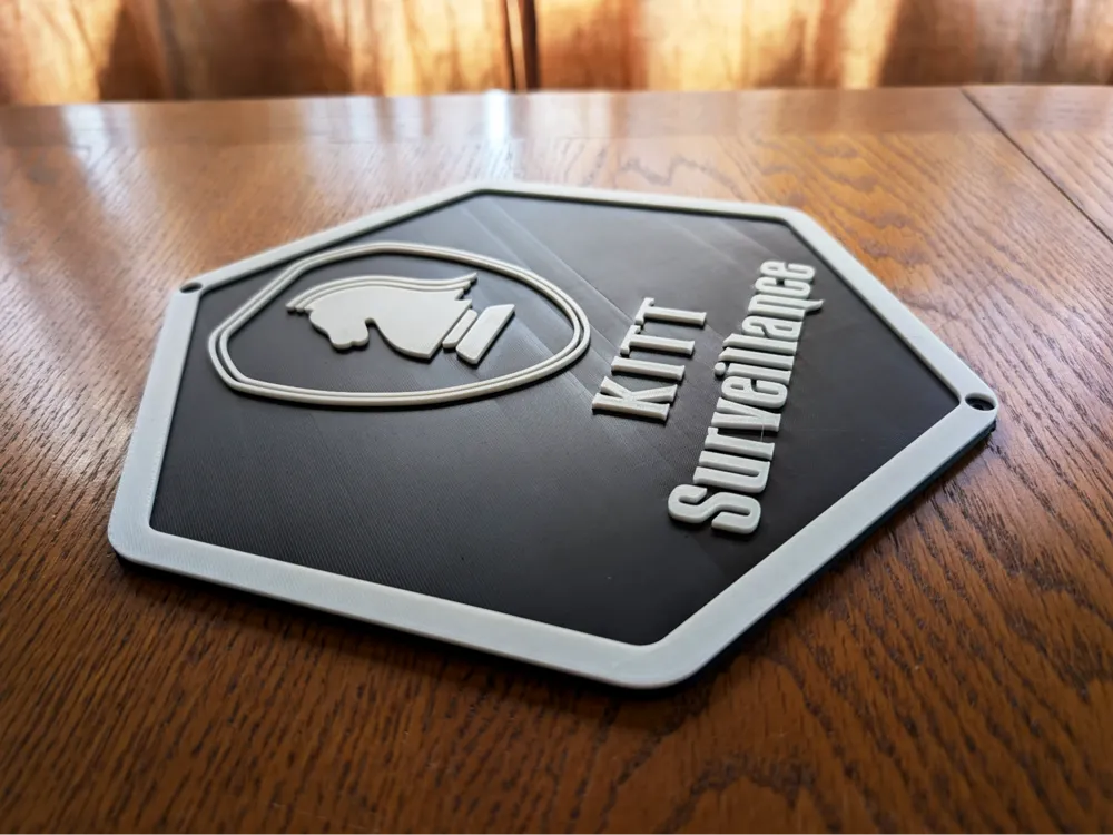 KITT Surveillance sign by r.gerosa - MakerWorld