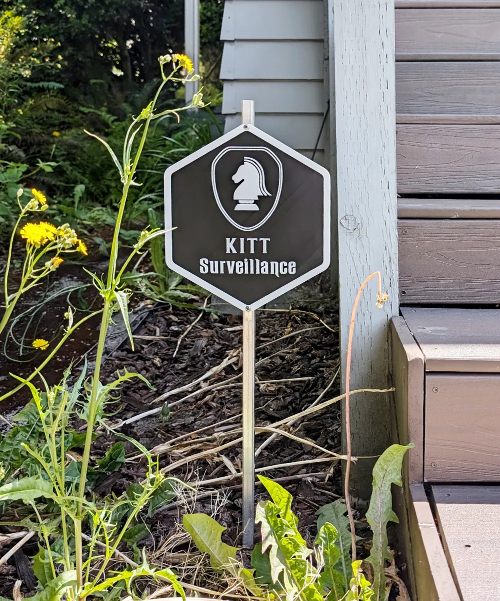 KITT Surveillance sign by r.gerosa - MakerWorld