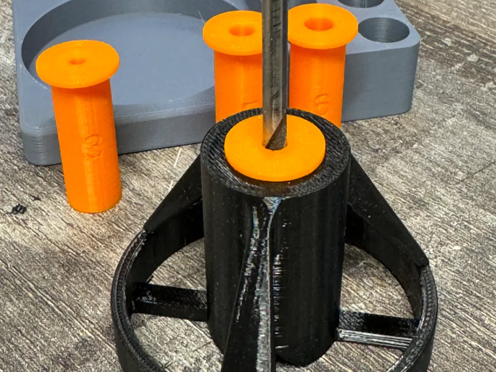 Drill jig for perfect holes (from 3mm to 10mm) Remixed by Keyline Studio - MakerWorld